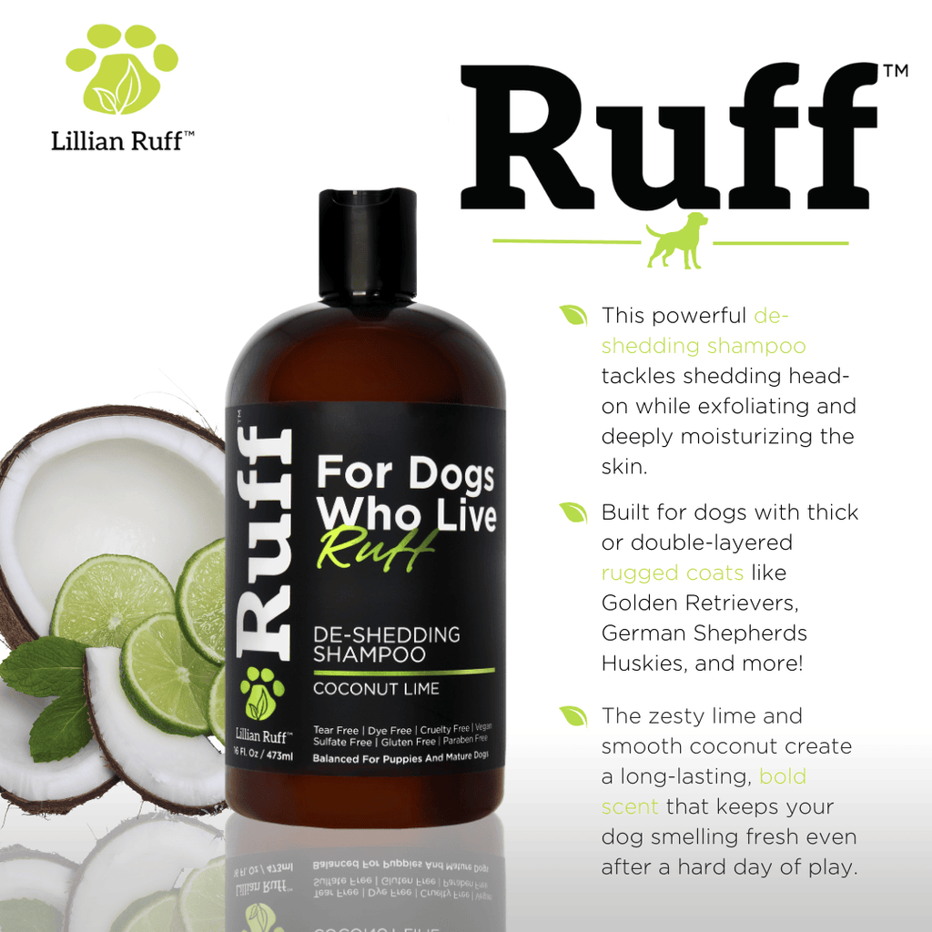 RUFF Shed Control De-Shedding Shampoo for Dogs - Grooming Essentials ...
